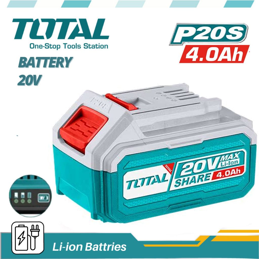 TOTAL 20V Lithium-ion 4.0Ah Battery — Super Tools Bangladesh