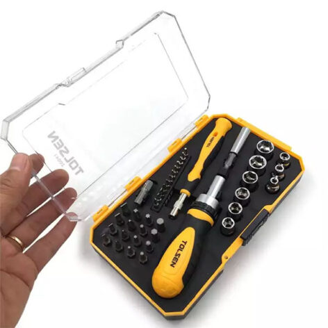 TOLSEN 42Pcs Bits & Ratchet Socket Set — Super Tools Bangladesh