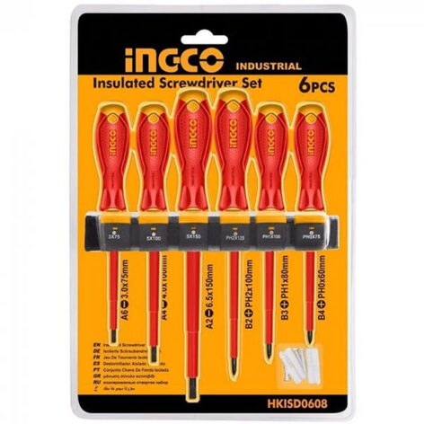 INGCO 6pcs Insulated Screwdriver Set — Super Tools Bangladesh
