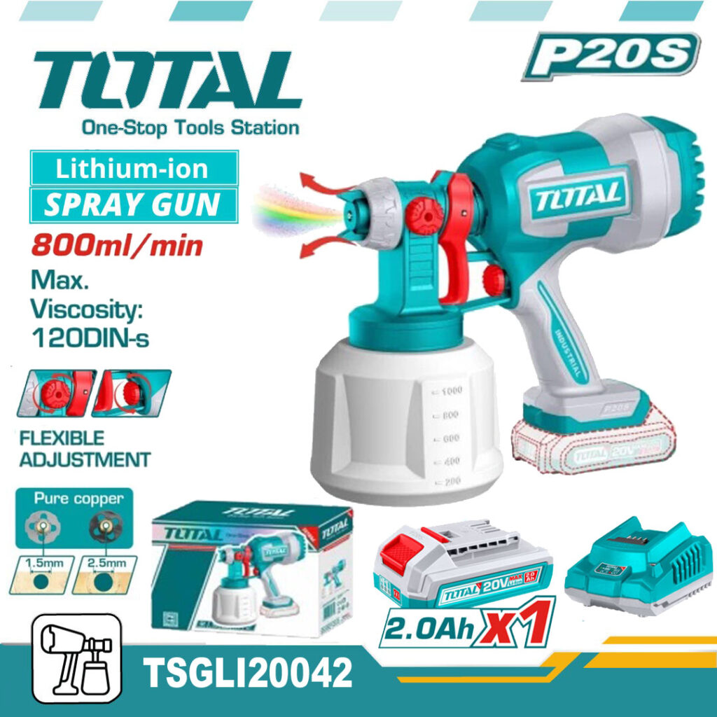 TOTAL 20v Spray Gun With Battery & Charger