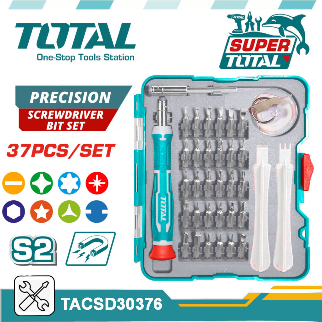 Total 37 PCS Precision Screwdriver Set — Super Tools Bangladesh