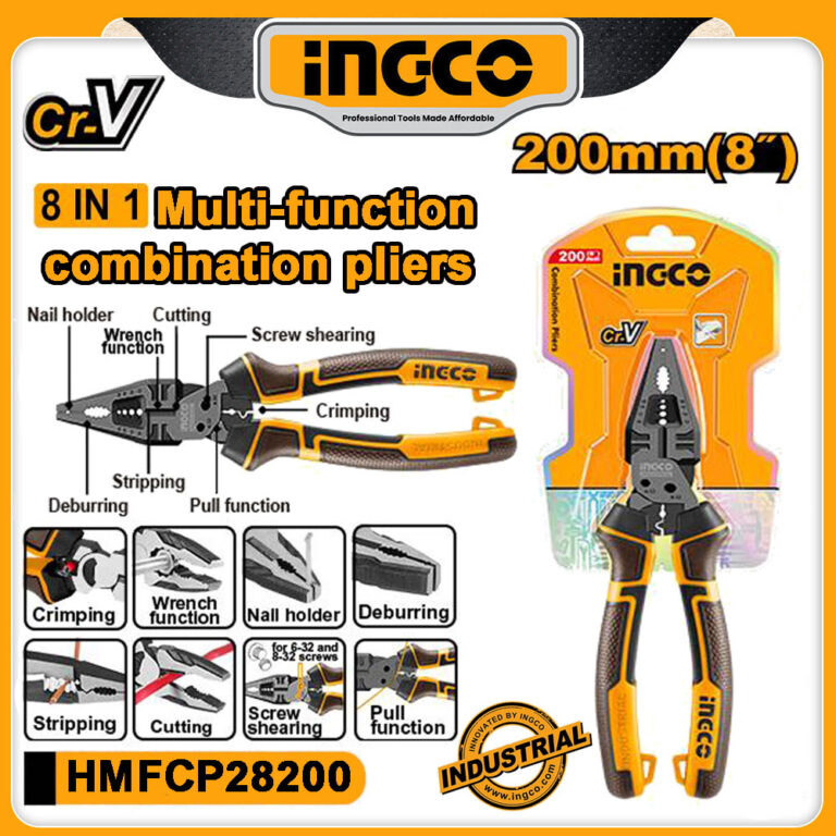 INGCO 8-in-1 Multifunction combination pliers — Super Tools Bangladesh