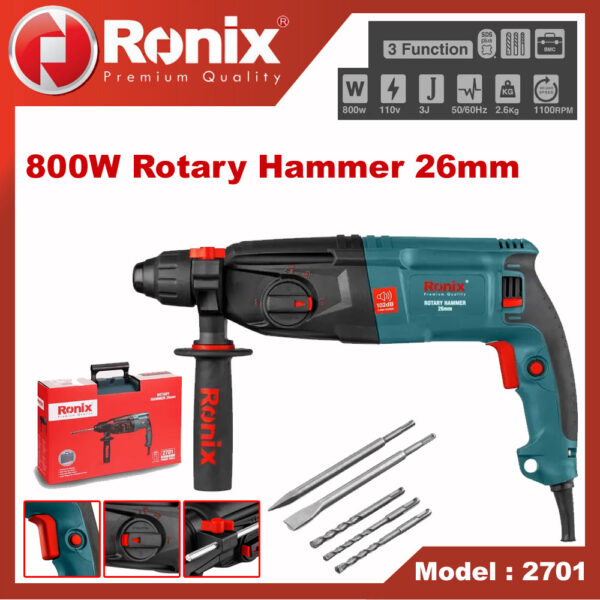 Ronix 800w Rotary Hammer Drill — Super Tools Bangladesh