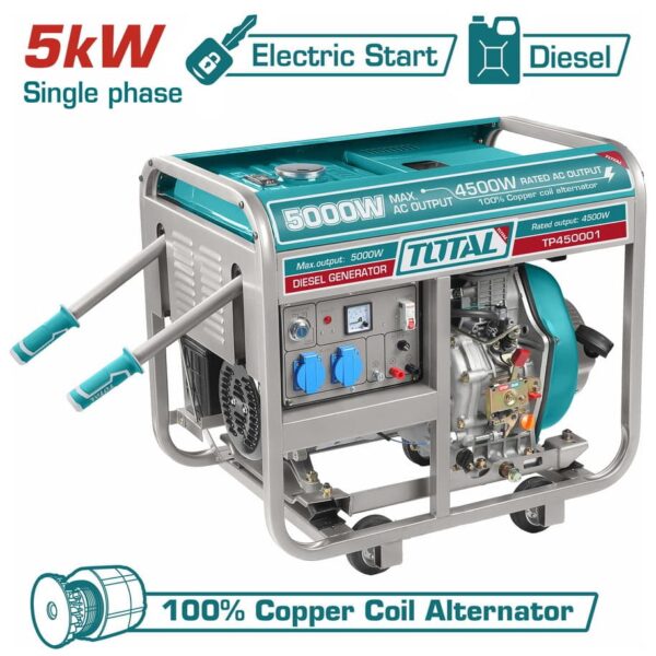 TOTAL 5kW Diesel Generator — Super Tools Bangladesh